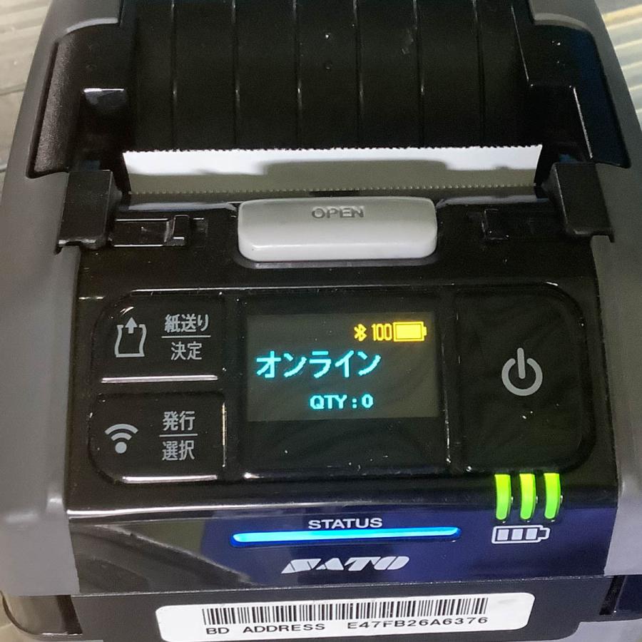 [PG]USED 8日保証 6台入荷 セット 印刷確認済 SATO PW208 STD モバイルプリンター BARCODE PRINTER ...