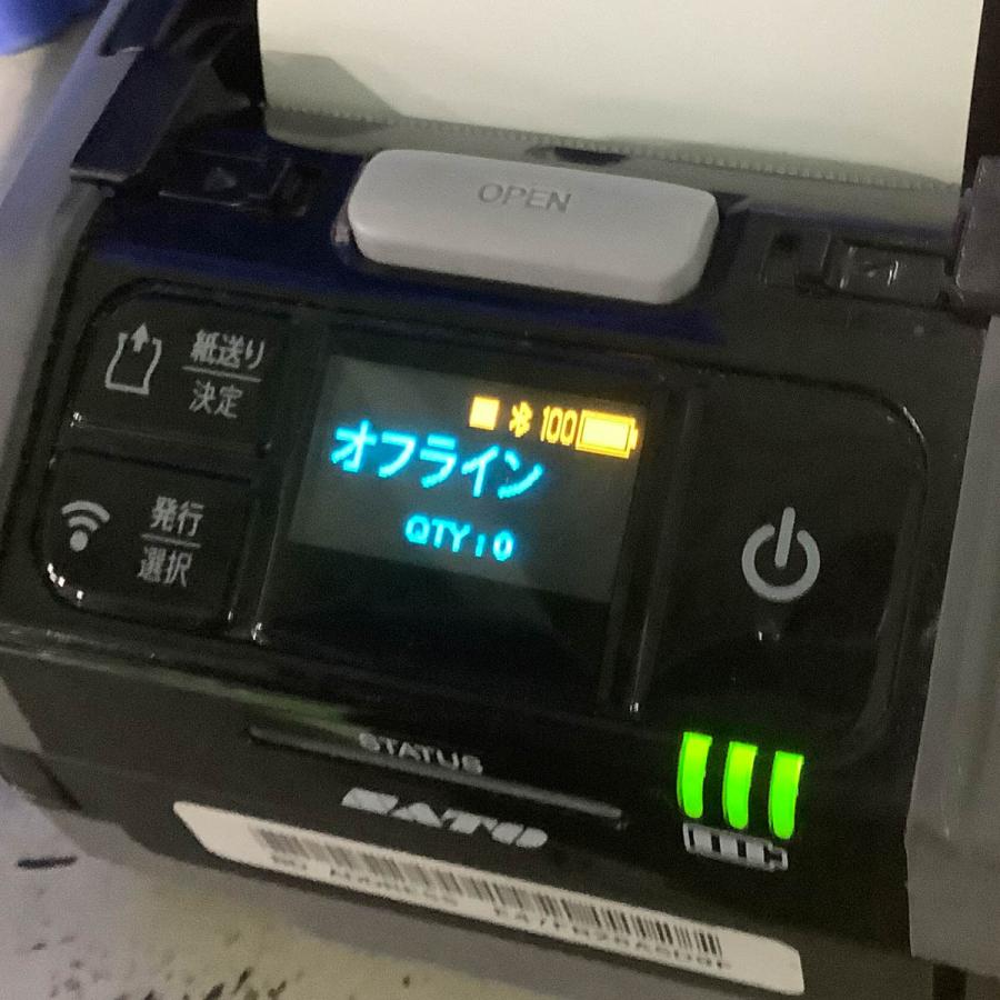 [PG]USED 8日保証 28台入荷 印刷確認済 SATO PW208 STD モバイルプリンター BARCODE PRINTER バー ...
