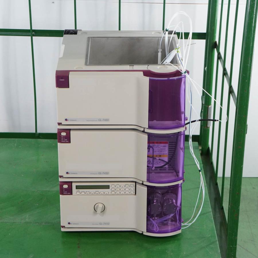 [DW]USED 8日保証 セット GL Sciences GL-7480 GL-7450 GL-7410 HPLC 液クロ GL-7400 Liquid Chromatograph ...