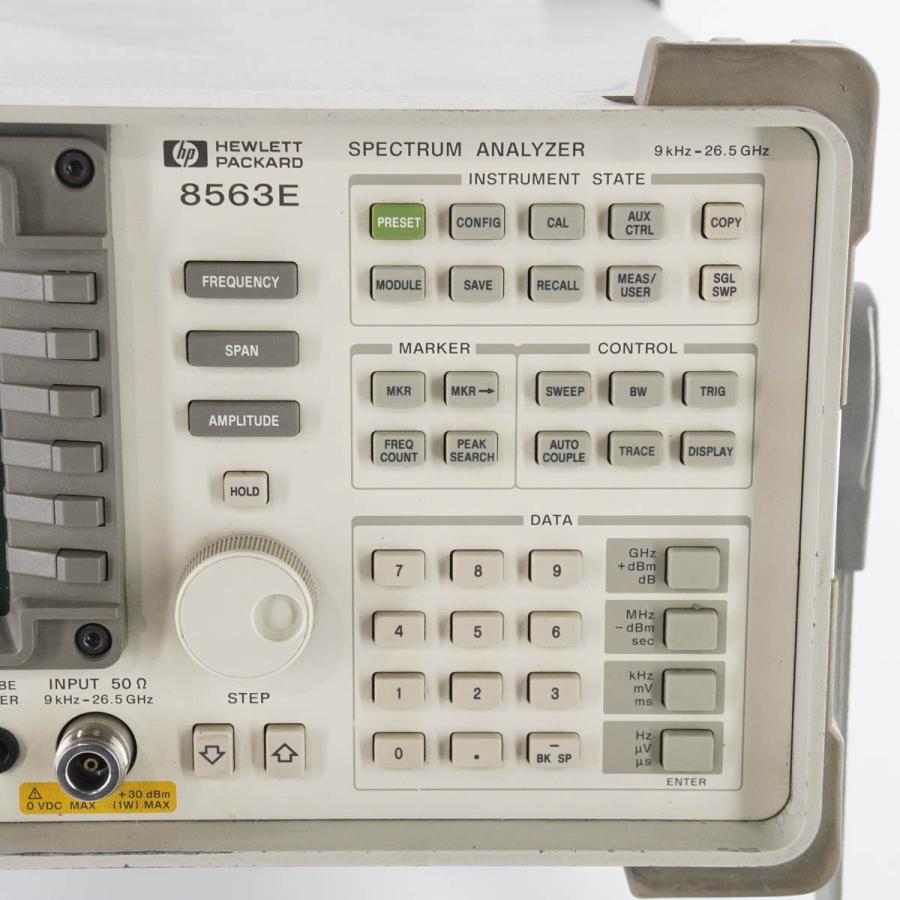 HP 8563E SPECTRUM ANALYZER スペクトラムアナライザー OPT H02 85620A 9kHz-26.5GHz 電源 ...