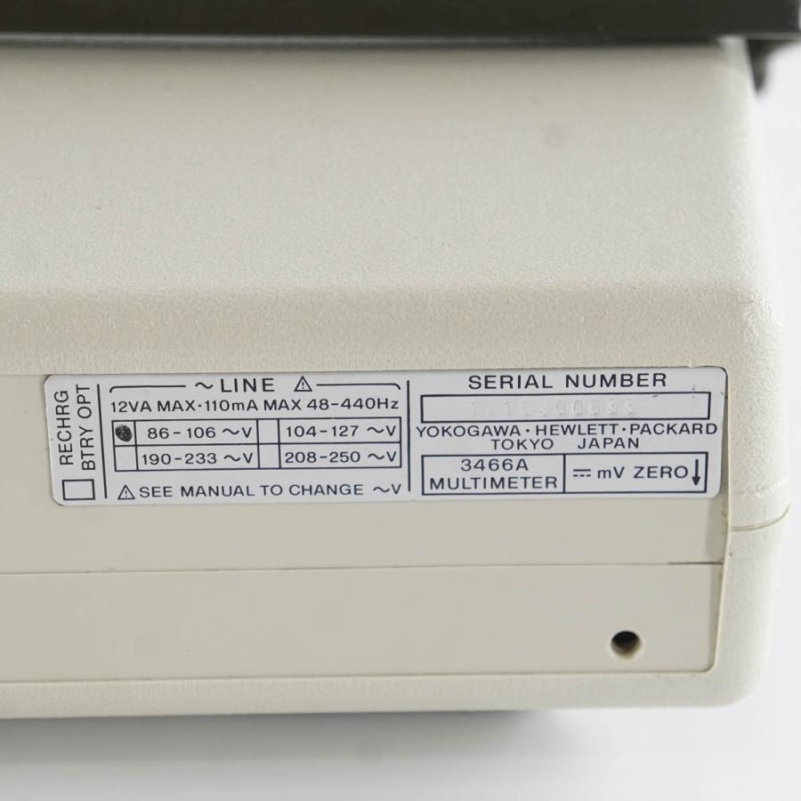[DW]USED 8日保証 HP 3466A DIGITAL MULTIMETER デジタルマルチメーター[ST04084-0031 ...