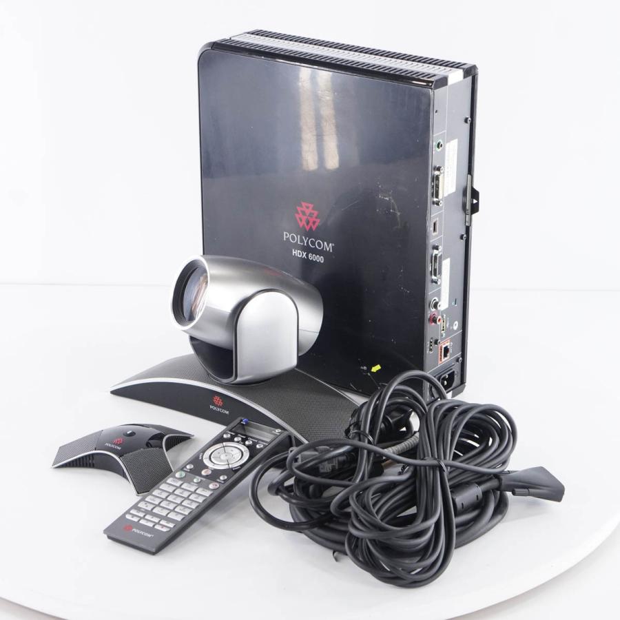 [PG]USED 8日保証 8台入荷 セット 動作確認済 POLYCOM HDX 6000 HD NTSC テレビ会議システム MPTZ-9 カメラ 電源コード ...[SK04125 ...