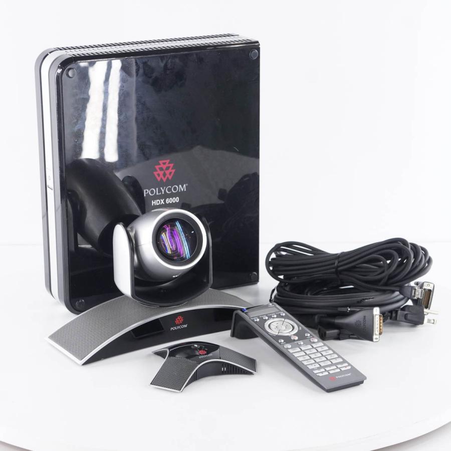 [PG]USED 8日保証 セット 動作確認済 POLYCOM HDX 6000 HD NTSC テレビ会議システム MPTZ-9 カメラ ...