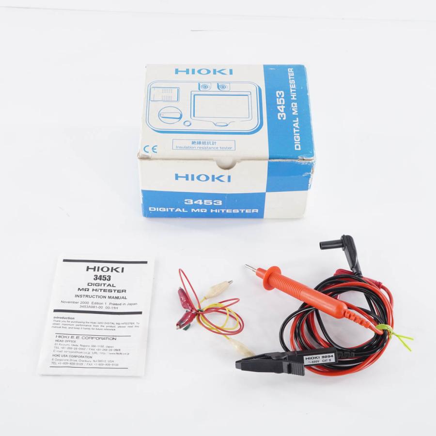 [DW]USED 8日保証 HIOKI 3453 DIGITAL HiTESTER デジタルメグオームハイテスター 9294 MΩ 取扱説明書 ...