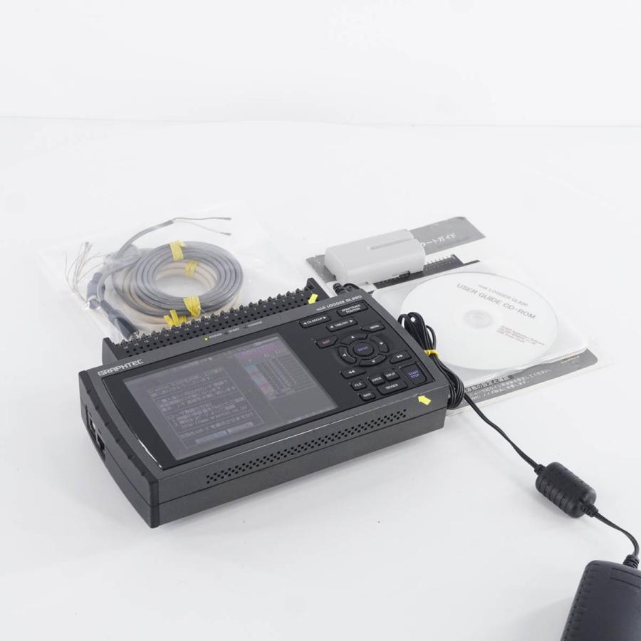[DW]USED 8日保証 GRAPHTEC GL820 midi LOGGER データロガー ACアダプター ソフトウェア[ST04205 ...