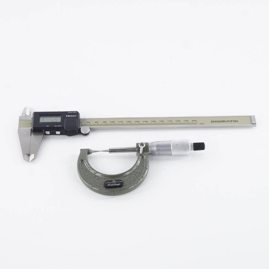[DW]USED 8日保証 セット Mitutoyo CD-20 CPM15-25 500-302 112-153 Digimatic Caliper Micrometer デジタルノギス ...