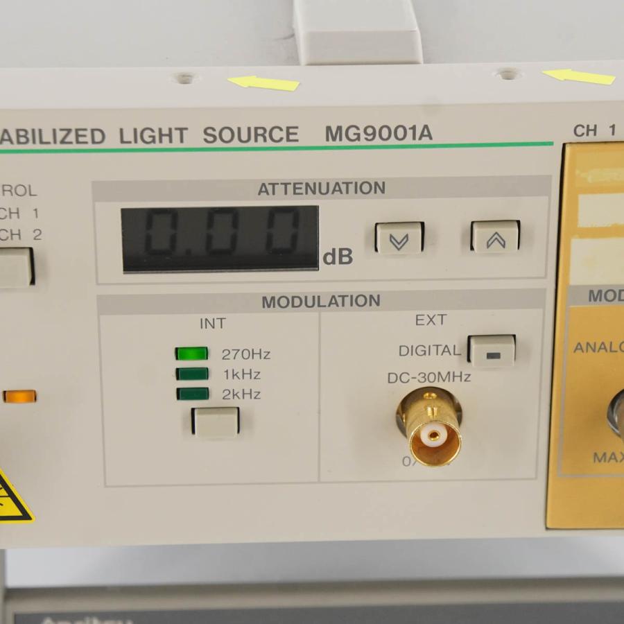 [DW]USED 8日保証 Anritsu MG9001A MG0947C STABILIZED LIGHT SOURCE 安定化光源 DFB ...