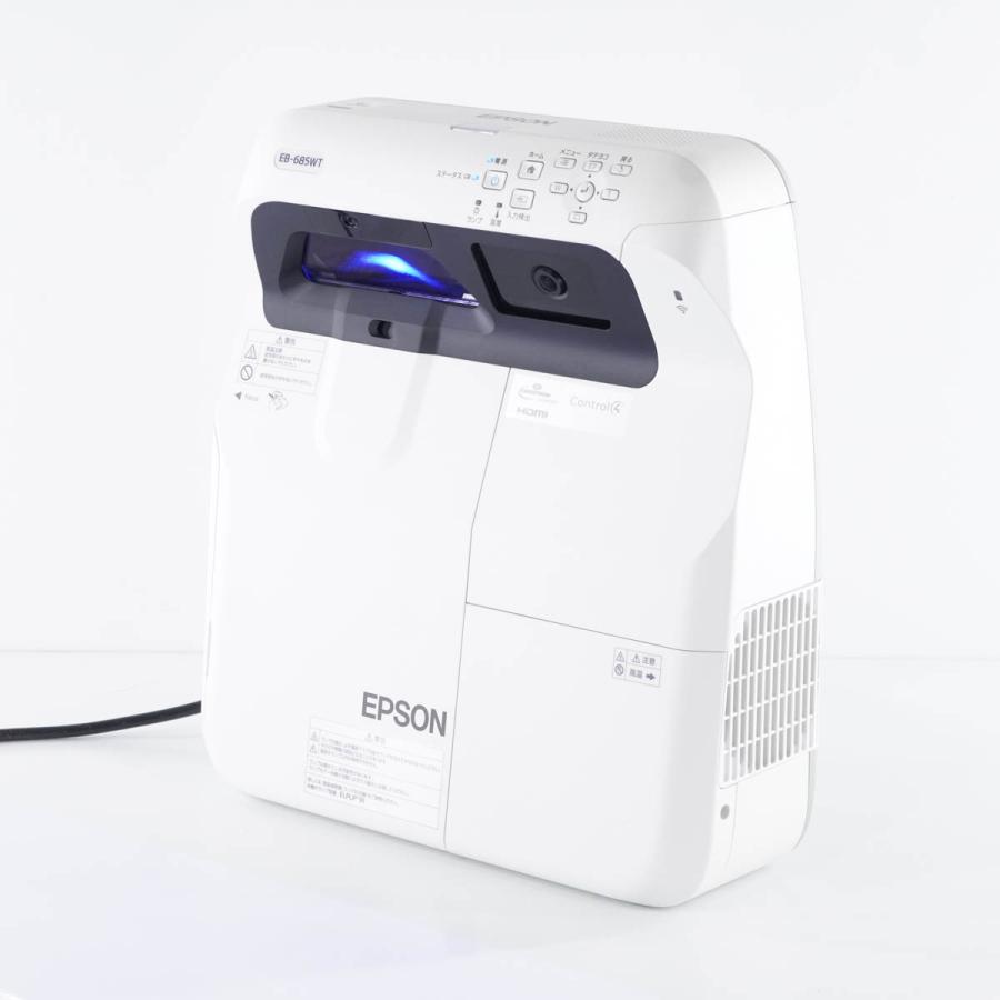 [PG]USED 8日保証 ランプ1372時間 EPSON EB-685WT H741D LCD PROJECTOR プロジェクター WXGA 3500lm HDMI 電源コード リモ ...