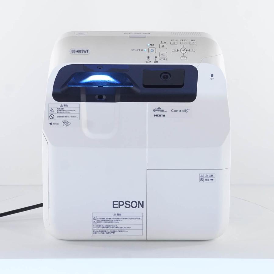 [PG]USED 8日保証 ランプ236時間 EPSON EB-685WT H741D LCD PROJECTOR プロジェクター WXGA 3500lm HDMI 電源コード リモ ...