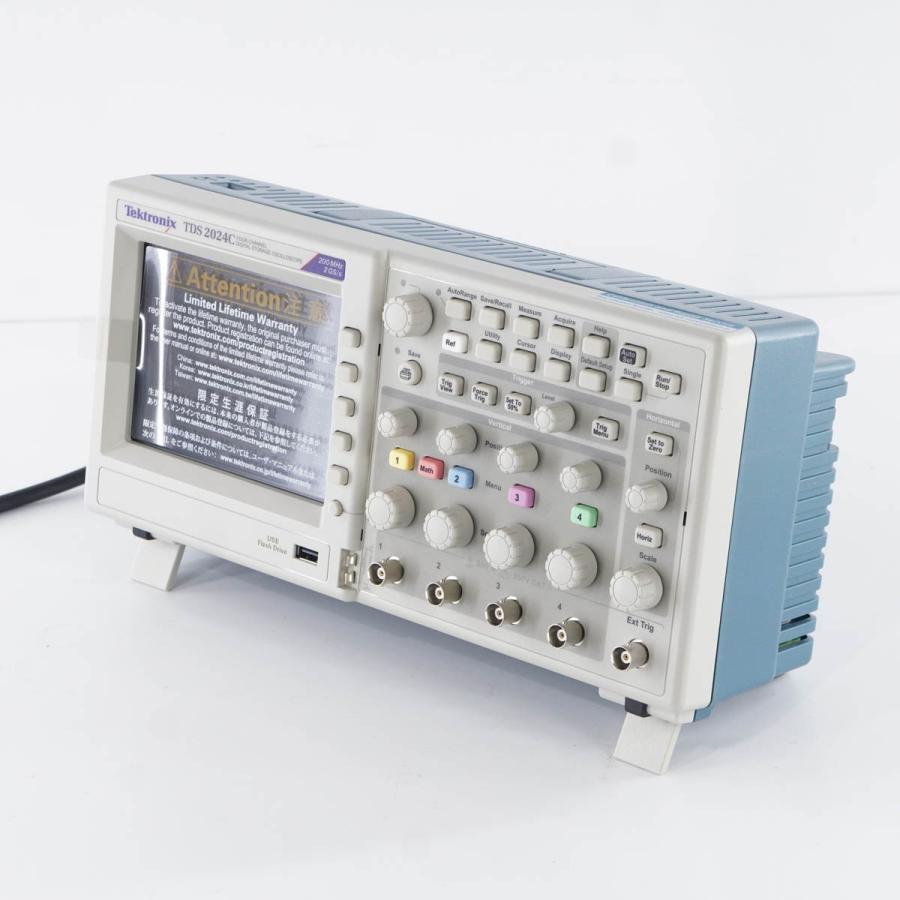 [DW]USED 8日保証 美品 Tektronix TDS2024C DIGITAL STORAGE OSCILLOSCOPE オシロスコープ 200MHz 2GS/s TPP0201*4 ...
