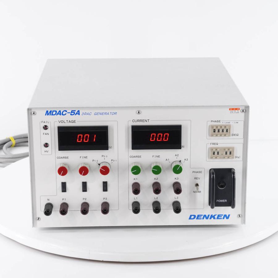 [JB]USED 現状販売 DENKEN MDAC-5A GENERATOR 三相交流発生装置 3φAC 取扱説明書 [04518-0123] : DIRWINGSショップ - 通販 ...