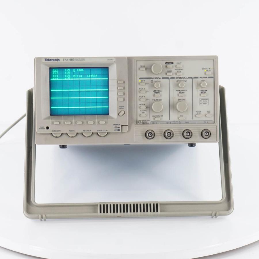 [DW]USED 8日保証 Tektronix TAS 485 OSCILLOSCOPE オシロスコープ 4ch 200MHz 電源コード ...