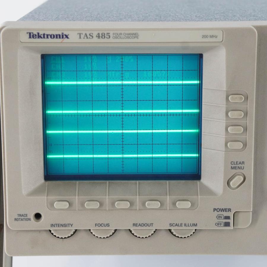 [DW]USED 8日保証 Tektronix TAS 485 OSCILLOSCOPE オシロスコープ 4ch 200MHz 電源コード ...