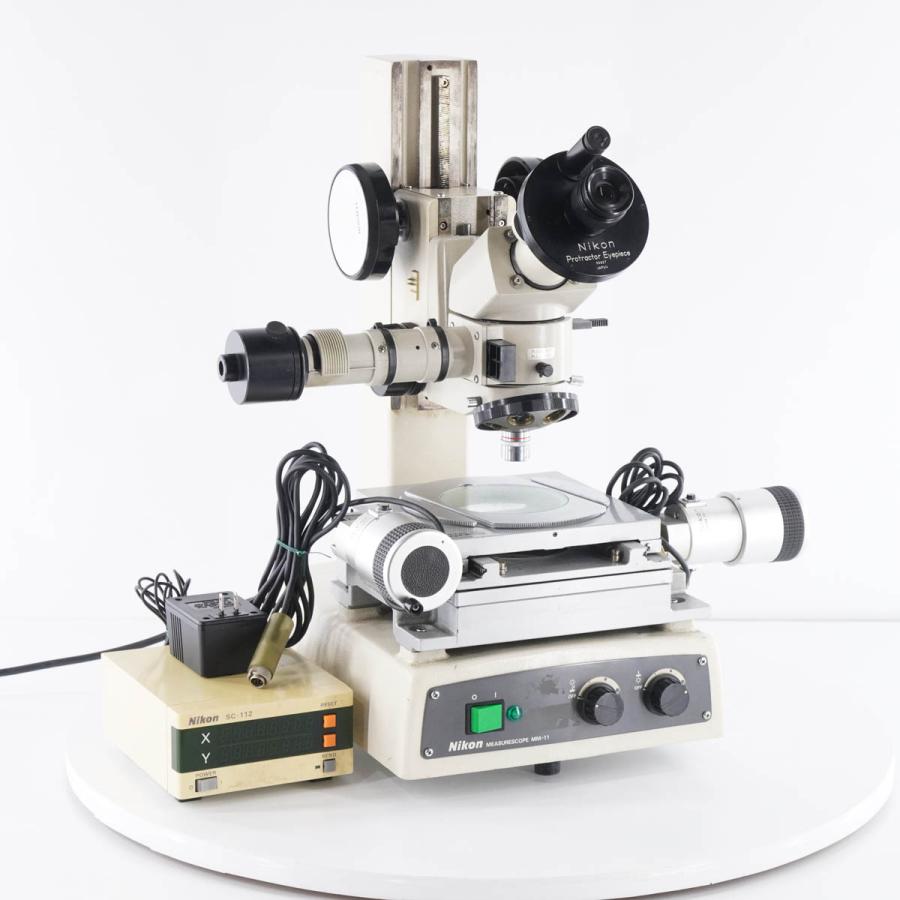 [JB]USED 現状販売 NIKON MM-11 MEASURESCOPE 測定顕微鏡 A4-B SC-112 1Div 1Min M ...