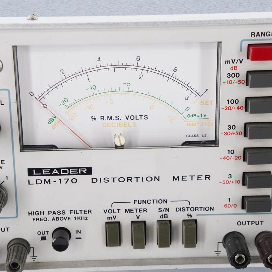 [DW]USED 8日保証 LEADER LDM-170 DISTORTION METER ディストーションメーター 電源コード ...