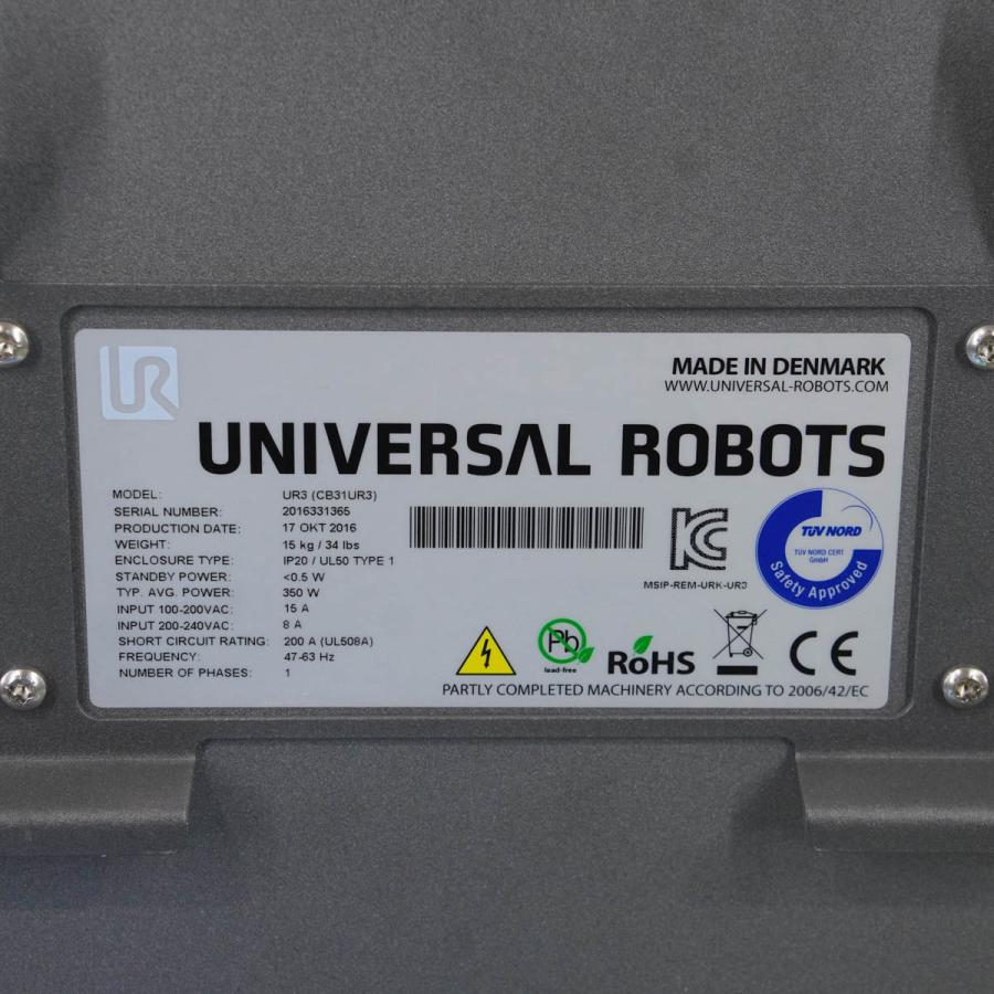 [DW]USED 8日保証 UNIVERSAL ROBOTS UR3 CB31UR3 卓上型協働ロボット 取扱説明書 [04606-0027] : DIRWINGSショップ - 通販 ...