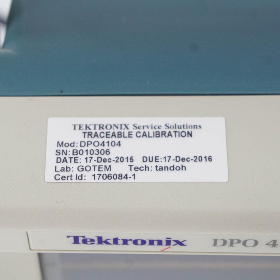 [DW]USED 8日保証 Tektronix DPO 4104 DPO4104 Digital Phosphor Oscilloscope ...