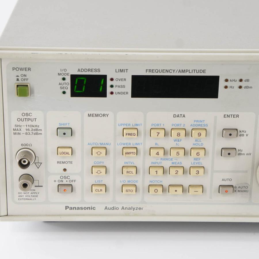 [DW]USED 8日保証 Panasonic VP-7723A Audio Analyzer オーディオアナライザー 電源コード ...