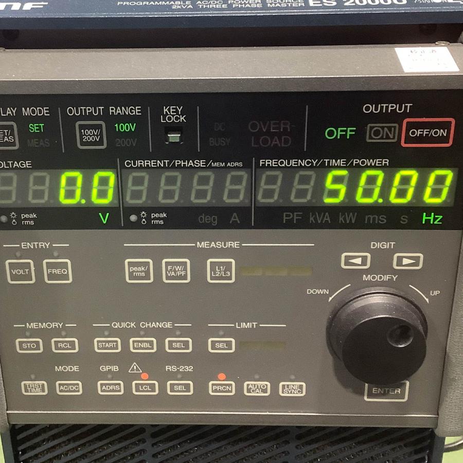 [DW]USED 8日保証 NF ES2000U PROGRAMMABLE AC/DC POWER SOURCE ES4473 ES4493U ...