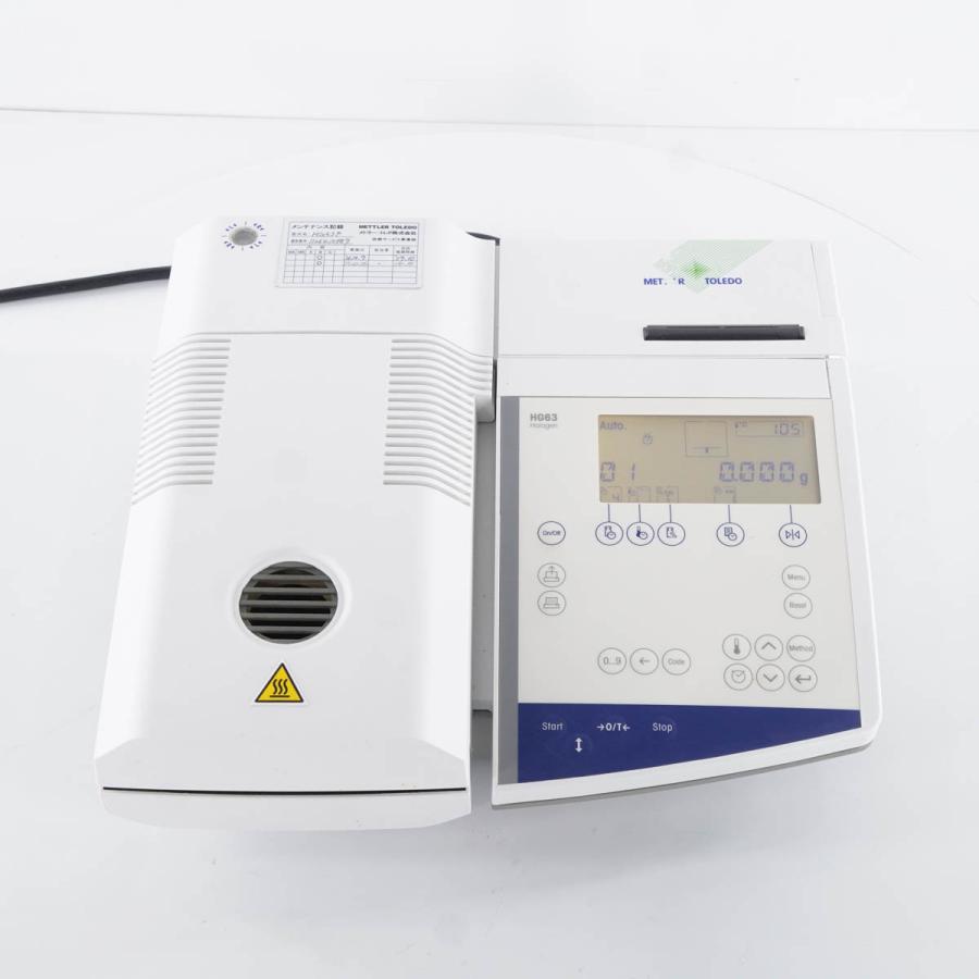 [DW]USED 8日保証 2台入荷 METTLER TOLEDO HG63-P Halogen ハロゲン水分計 電源コード 取扱説明書 ...