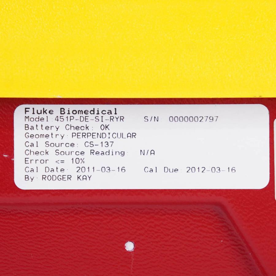 [DW]USED 8日保証 3台入荷 FLUKE 451P-DE-SI-RYR VICTOREEN ION CHAMBER SURVEY ...