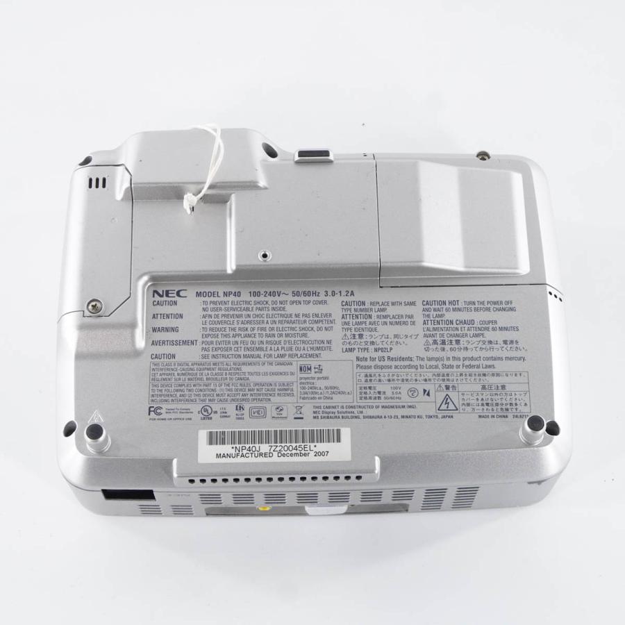 [PG]USED 8日保証 ランプ時間422H NEC NP40J プロジェクター 2200lm XGA 電源コード リモコン 取扱説明書 ...