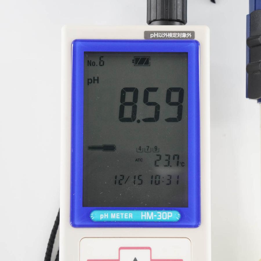 [DW]USED 8日保証 TOA HM-30P pH METER ポータブルpH計 pHメーター ガラス電極式水素イオン濃度指示計 GST-2739C 電極 取扱...[04684-0006 ...
