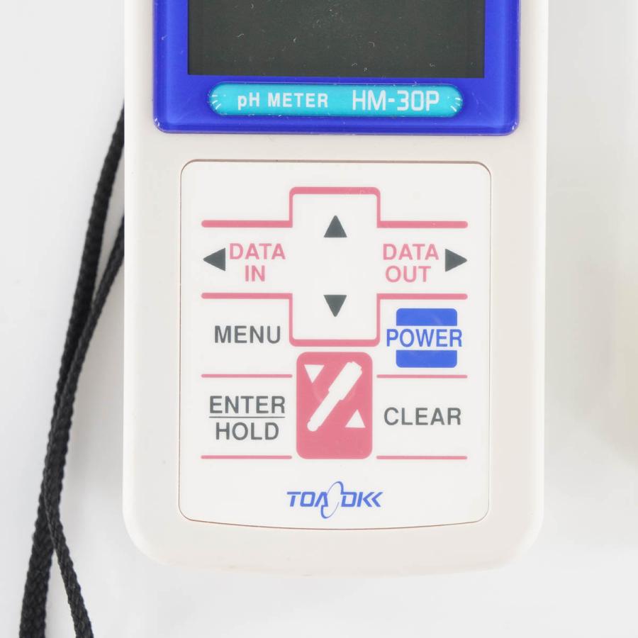 [DW]USED 8日保証 TOA HM-30P pH METER ポータブルpH計 pHメーター ガラス電極式水素イオン濃度指示計 GST-2739C 電極 取扱...[04684-0006 ...