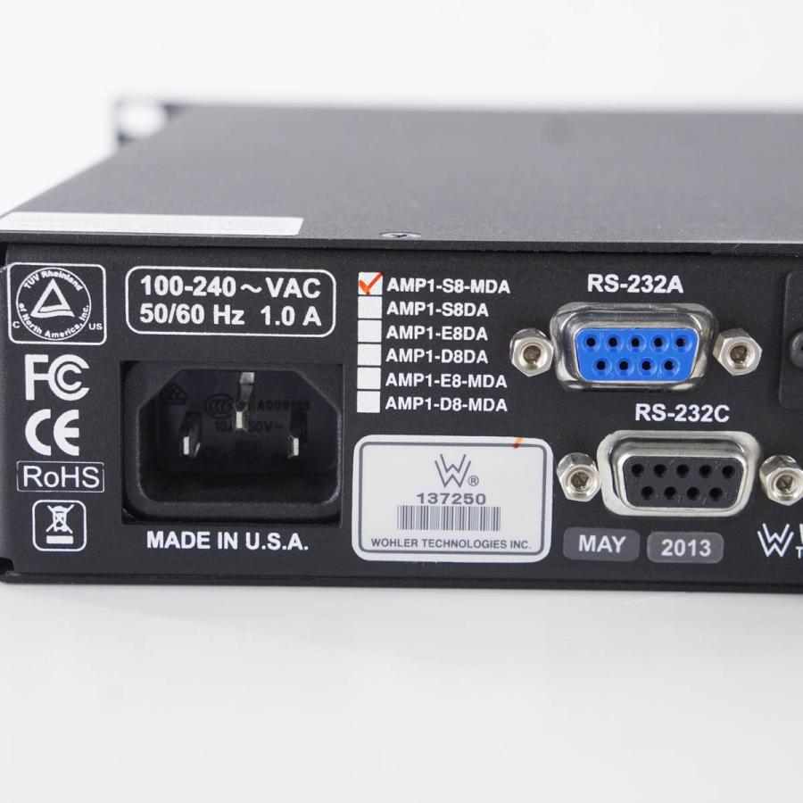 [DW]USED 8日保証 2台入荷 WOHLER AMP1-S8-MDA-3G SERIES+ AUDIO MONITOR マルチ ...