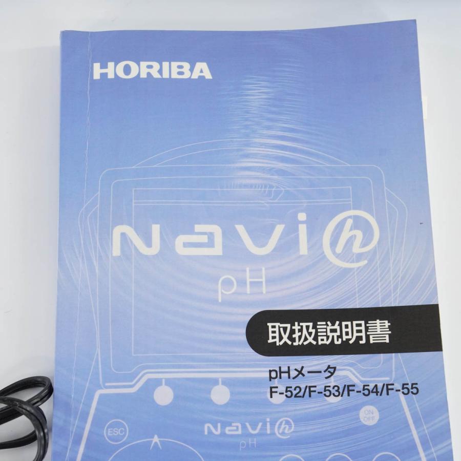 [DW]USED 8日保証 HORIBA F-52 navi@ pH METER pHメーター pH計 ガラス電極式水素イオン濃度指示計 ...