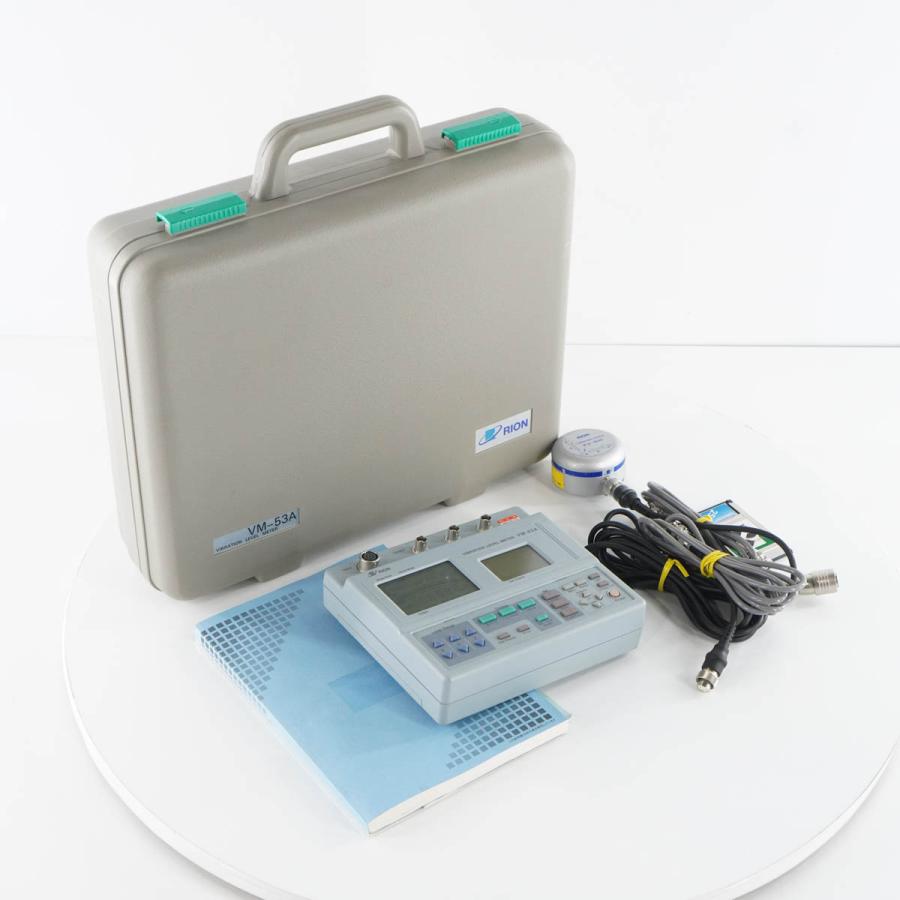[DW]USED 8日保証 校正2023年10月まで有効 RION VM-53A VIBRATION LEVEL METER 振動レベル計 PV-83C ACアダプター 取扱説明書 ...