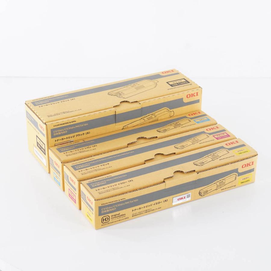 [PG]USED 8日保証 未使用品 セット OKI TNR-C4HK2 TNR-C4HY2 TNR-C4HC2 TNR-C4HM1 純正 トナーカートリッジ ブラック シア...[04922 ...