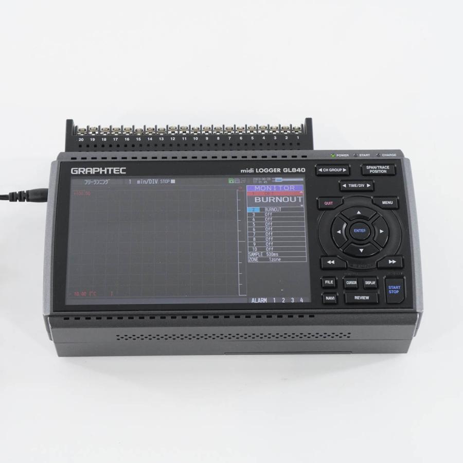 [DW]USED 8日保証 GRAPHTEC GL840 midi LOGGER 絶縁多チャンネルデータロガー 記録計 ACアダプター ...