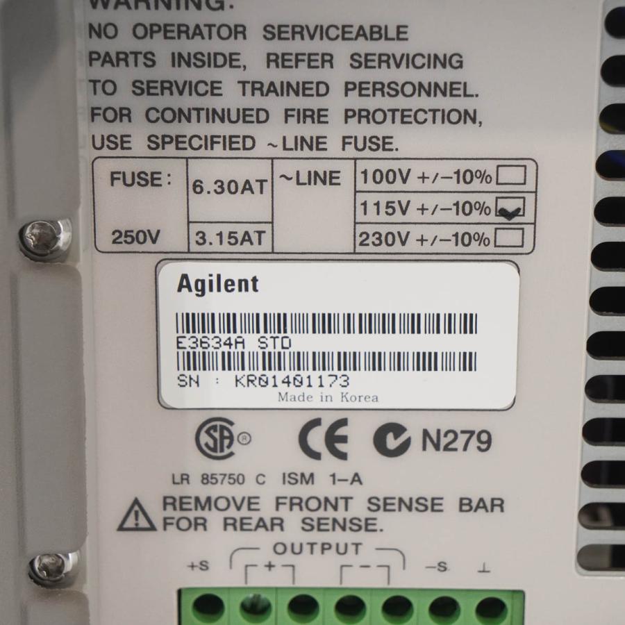 [DW]USED 8日保証 Agilent E3634A DC Power Supply DC電源 パワーサプライ 電源コード [05014 ...