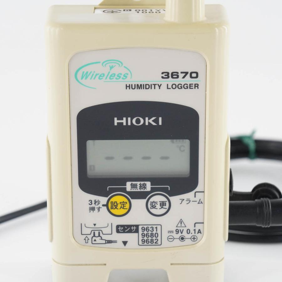 [DW]USED 8日保証 06/2022CAL HIOKI 3670 HUMIDITY LOGGER 温湿度ロガー ワイヤレスロガー AC ...