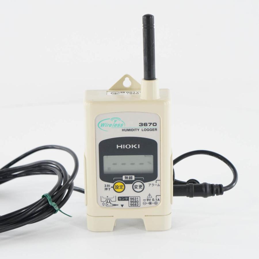 [DW]USED 8日保証 05/2022CAL HIOKI 3670 HUMIDITY LOGGER 温湿度ロガー ワイヤレスロガー AC ...