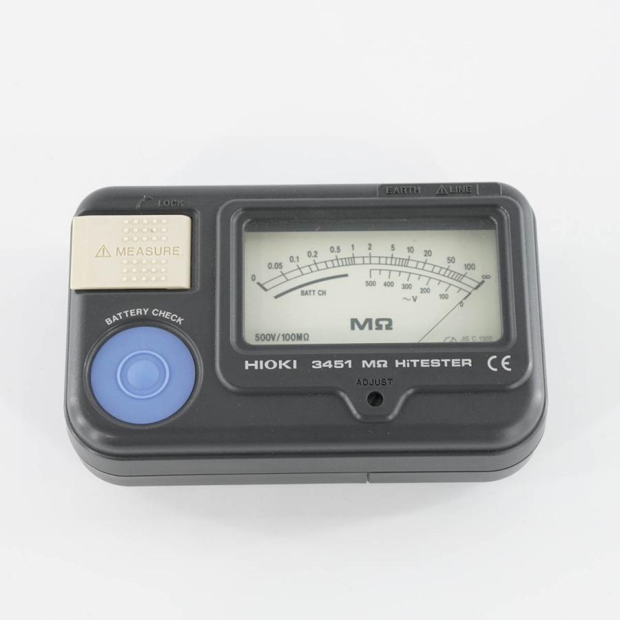 [DW]USED 8日保証 HIOKI 3451 MΩ HiTESTER 絶縁抵抗計 メグオームハイテスター [05024-0005 ...