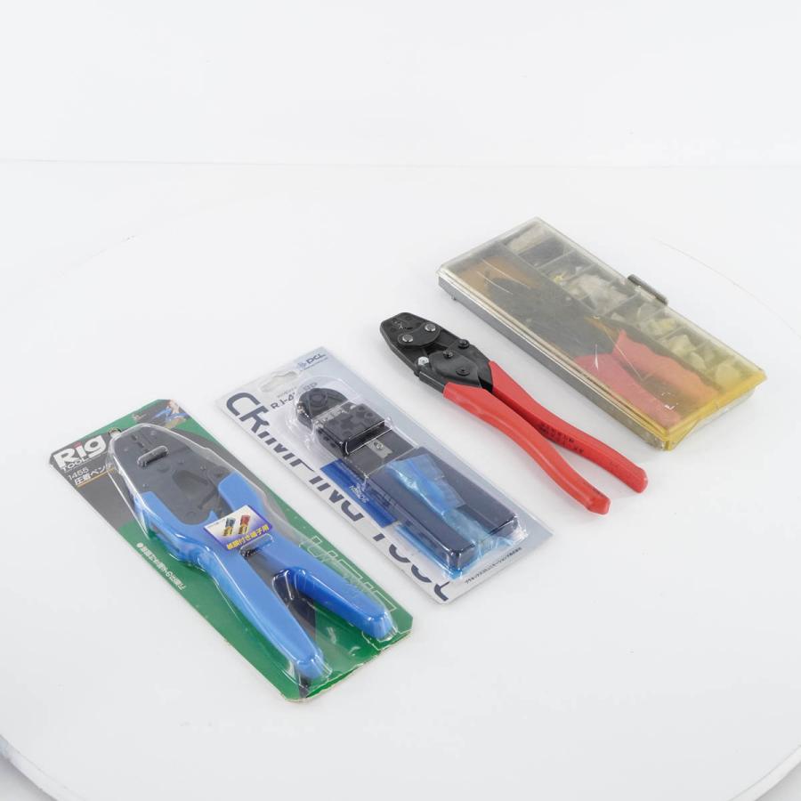 [PG]USED 8日保証 セット RigTOOL エーモン工業 Planex ONL 1455 RJ-45-8P AK-15A 圧着ペンチ クリンピングツール 圧着工具 [05024 ...