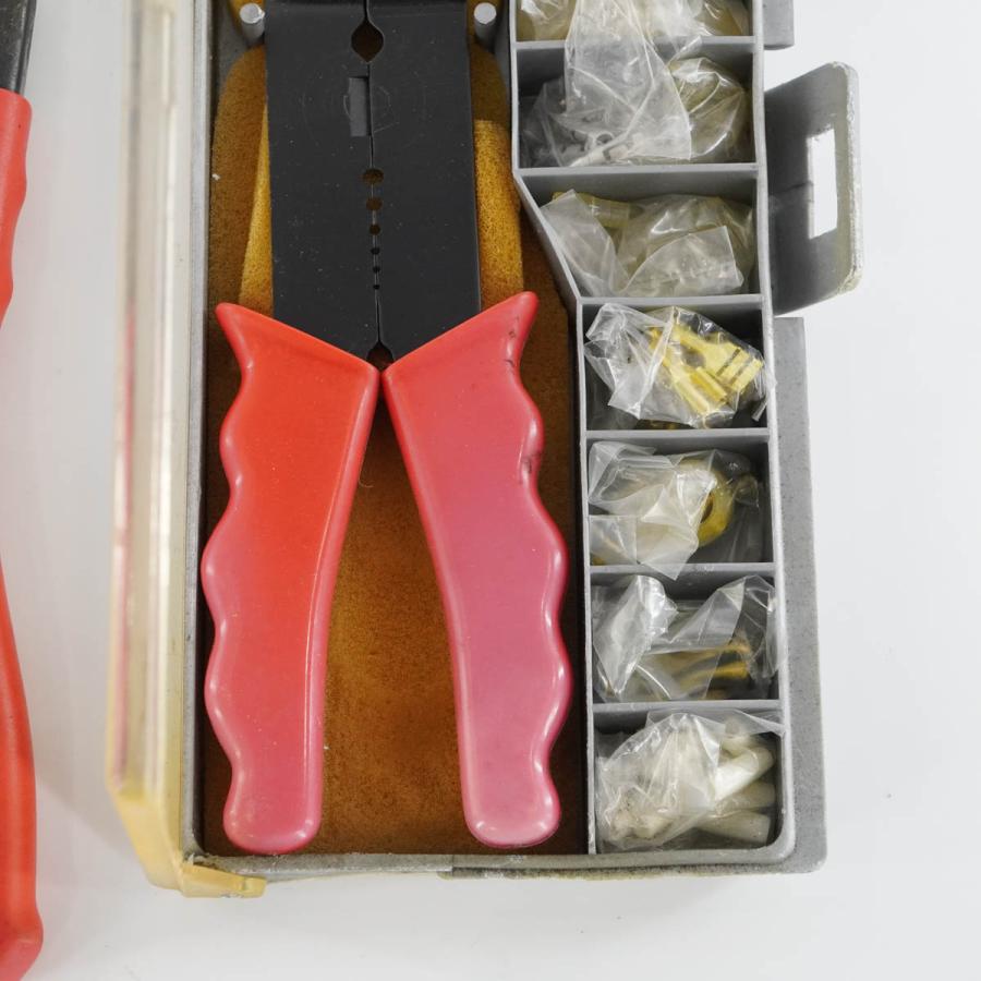 [PG]USED 8日保証 セット RigTOOL エーモン工業 Planex ONL 1455 RJ-45-8P AK-15A 圧着ペンチ クリンピングツール 圧着工具 [05024 ...