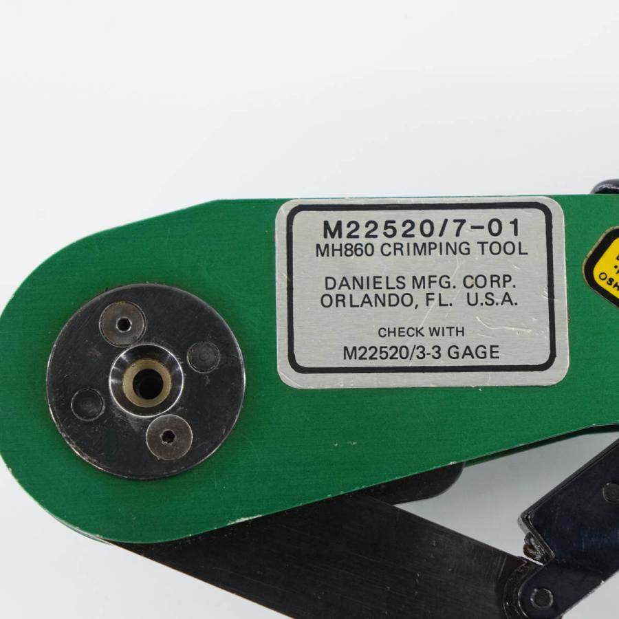 [PG]USED 8日保証 DMC M22520/7-01 MH860 コンタクトピン圧着工具 CRIMPING TOOL [05024 ...