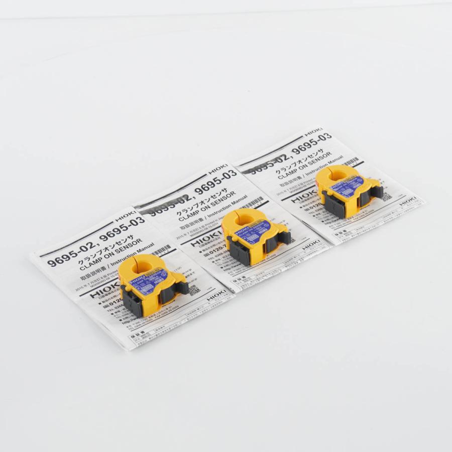 [DW]USED 8日保証 3個セット 08/2021CAL 09/2021CAL HIOKI 9695-02 CLAMP ON SENSOR ...