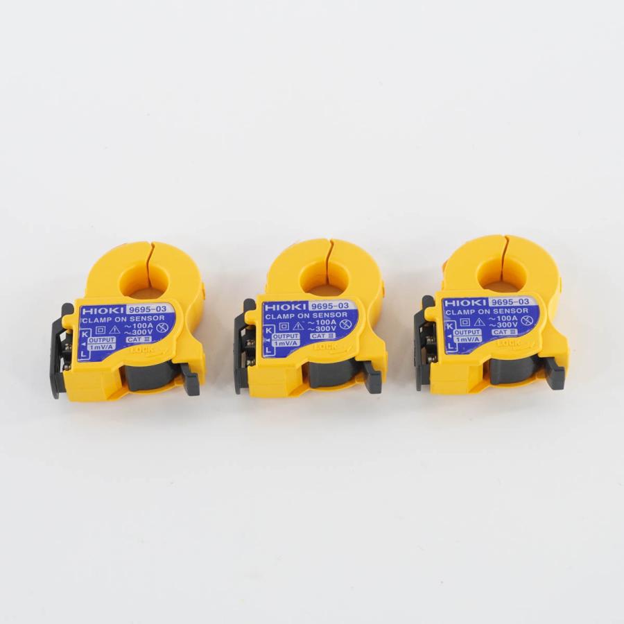 [DW]USED 8日保証 3個セット 12/2019CAL HIOKI 9695-03 CLAMP ON SENSOR クランプオンセンサー ...