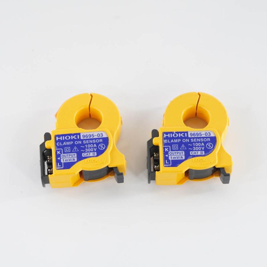 [DW]USED 8日保証 2個セット 12/2019CAL HIOKI 9695-03 CLAMP ON SENSOR クランプオンセンサー ...