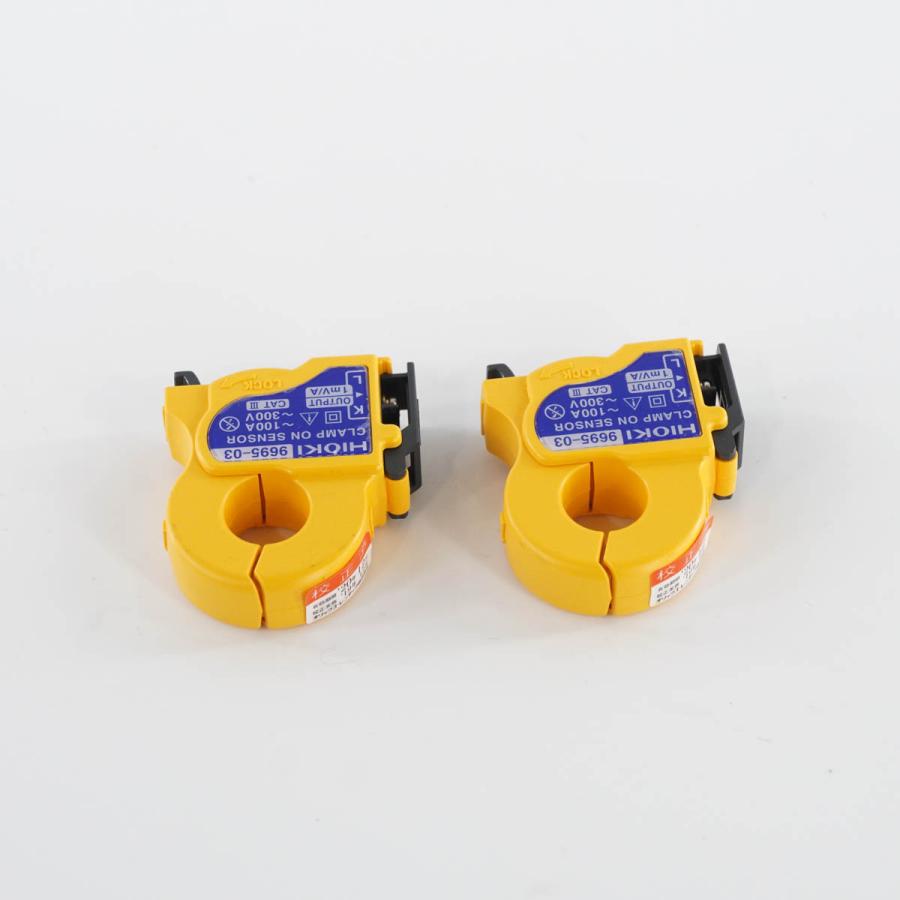 [DW]USED 8日保証 2個セット 12/2019CAL HIOKI 9695-03 CLAMP ON SENSOR クランプオンセンサー ...