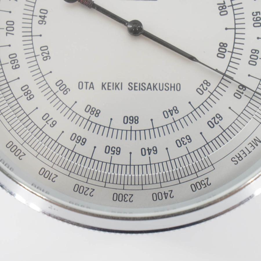 [PG]USED 8日保証 OTA KEIKI 10-25 ALTIMETER 高度目盛付アネロイド気圧計 2500m [05150-0007 ...