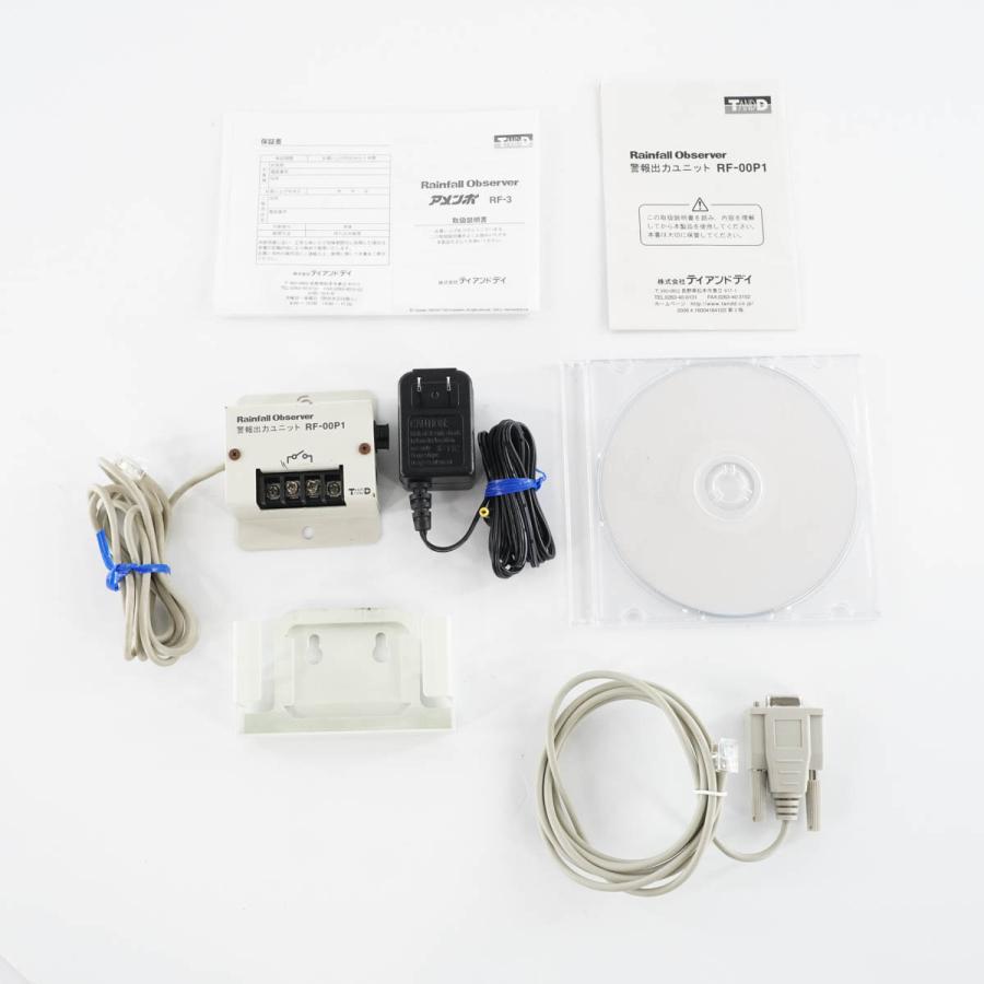 [DW]USED 8日保証 7台入荷 T＆D RF-3 TandD Rainfall Observer アメンボ 雨量計データロガー 雨量記録監視装置 RF-00P1 AC...[05150 ...