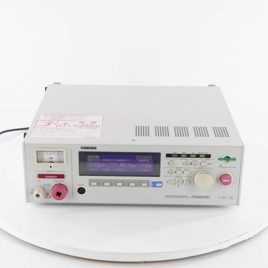 [DW]USED 8日保証 KIKUSUI TOS9200 AC WITHSTANDING VOLTAGE / INSULATION ...