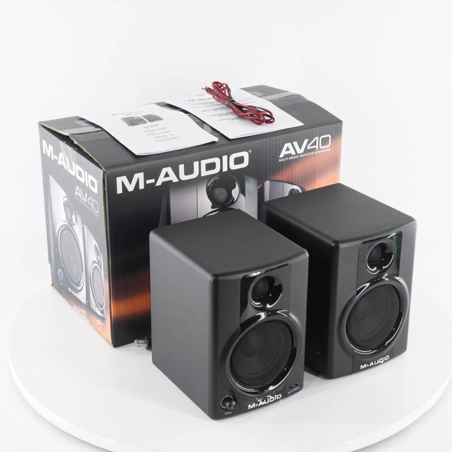 [PG]USED 8日保証 2台セット ペア M-AUDIO AV 40 AV40 モニタースピーカー MULTI-MEDIA MONITOR ...