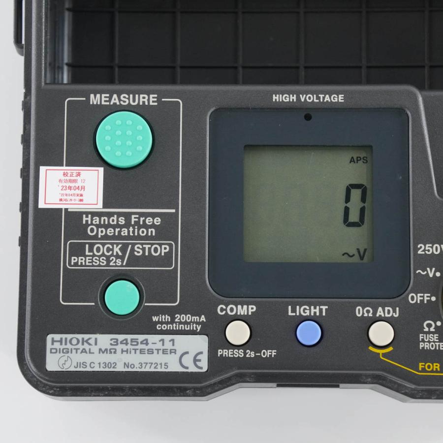 [JB]USED 現状販売 HIOKI 3454-11 DIGITAL MΩ HiTESTER デジタルメグオームハイテスター 絶縁抵抗計 ...
