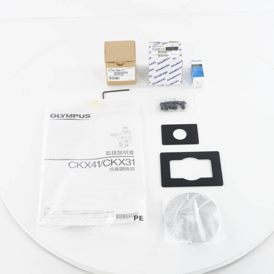 [DW]USED 8日保証 OLYMPUS CKX41 CKX41SF Microscope 培養顕微鏡 WHB10×/20 Cach N ...